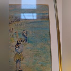 Art | David Drum The Pavilion At Old Crystal Beach Oil Pastel Framed ...